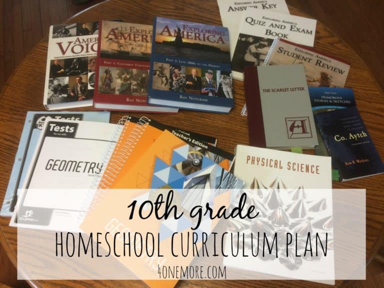 10th Grade Homeschool Curriculum Plan - Homeschool with Moxie