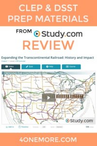 CLEP & DSST prep materials from Study.com REVIEW - 4onemore