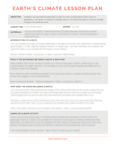 Geography Mini Lessons - Imports & Earth's Climate Map - 4onemore