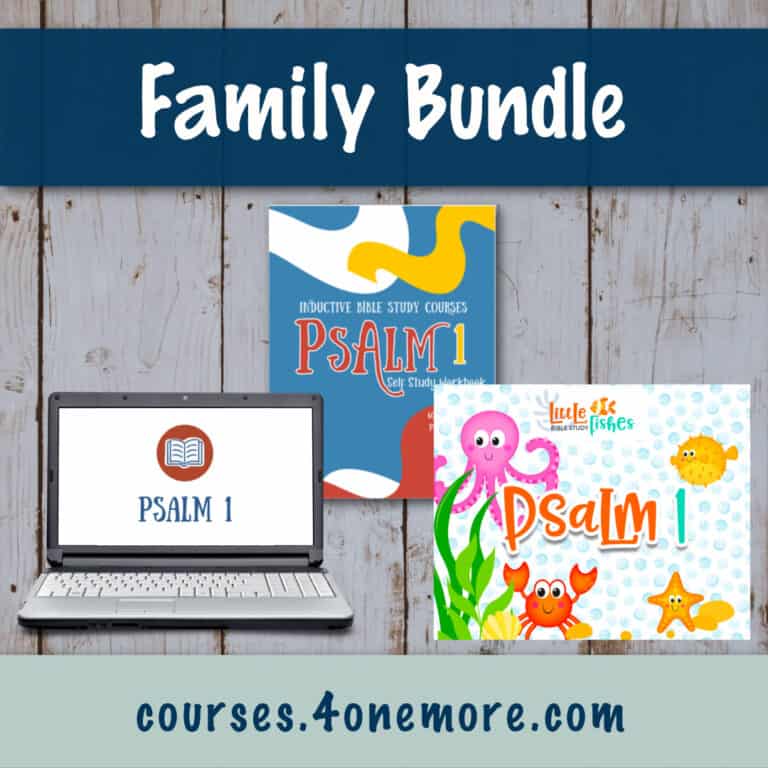 Psalm 1 Inductive Bible Study Family Bundle: Video Lesson + Self Study ...