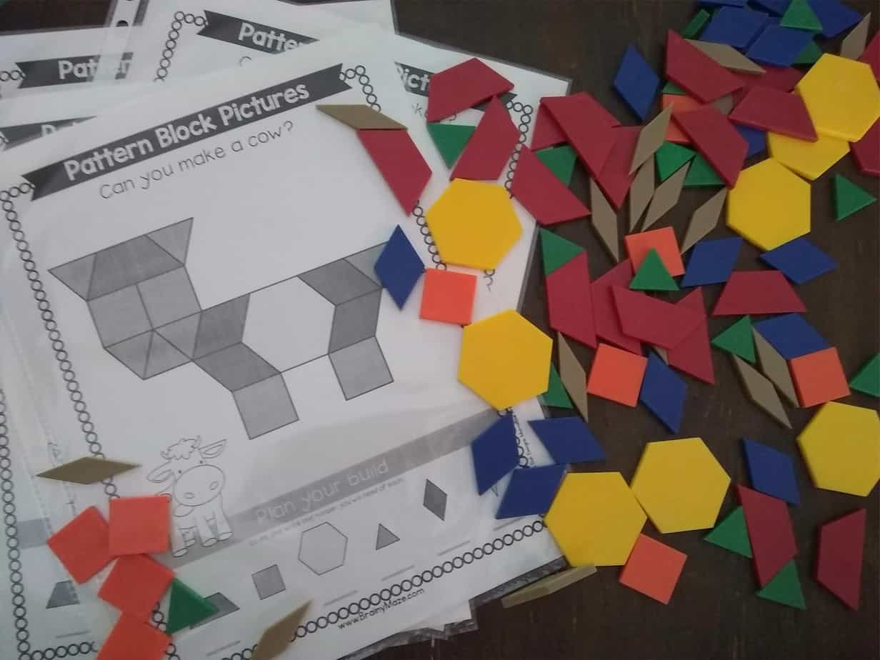 Pattern Block Activity Bundle from Crafty Classroom (Review) - 4onemore