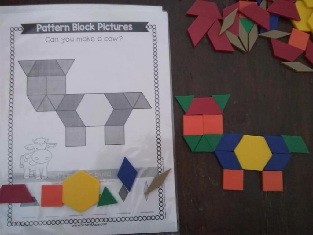 Pattern Block Activity Bundle from Crafty Classroom (Review) - 4onemore