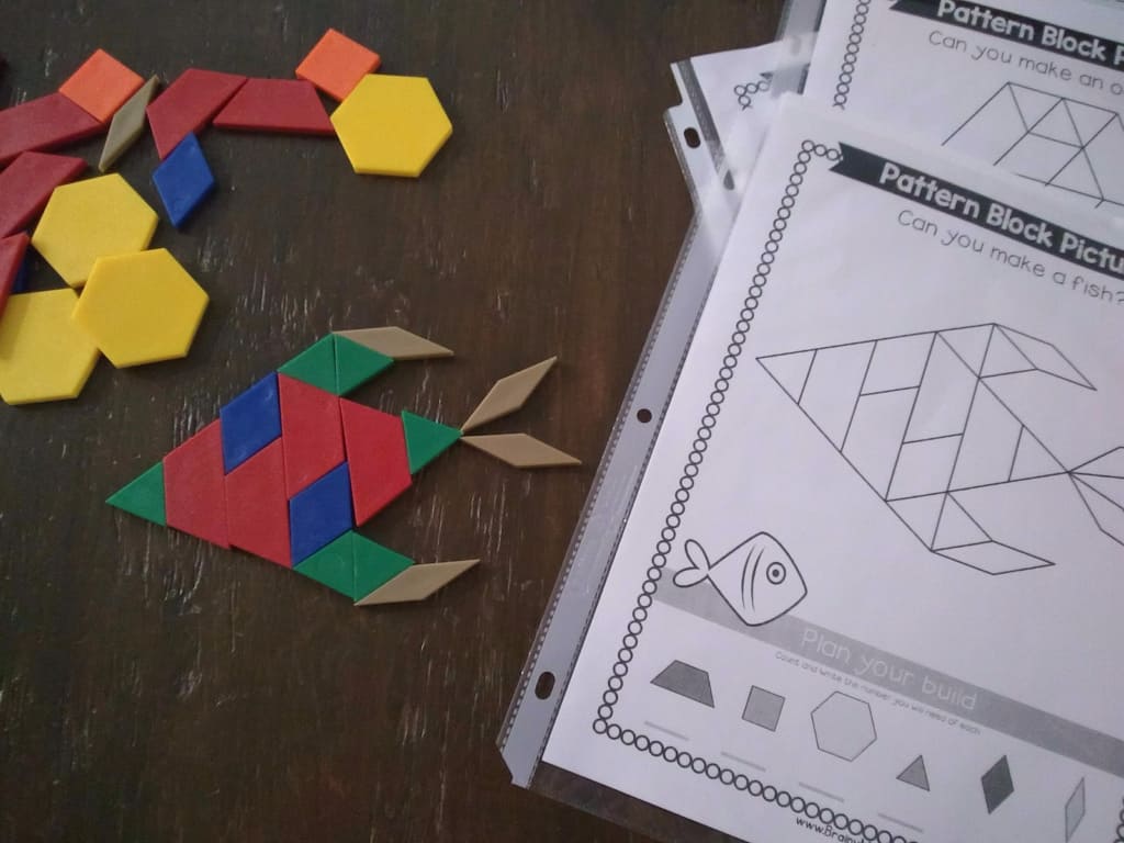 Pattern Block Activity Bundle from Crafty Classroom (Review) - 4onemore