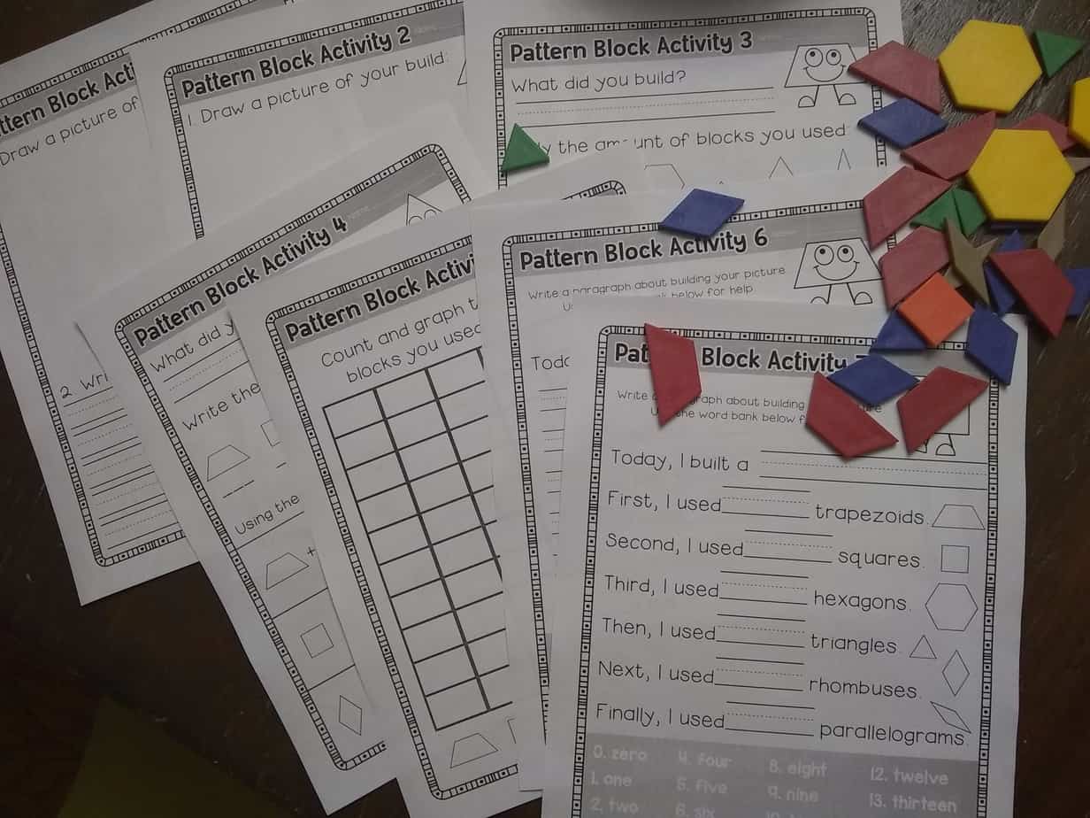 Pattern Block Activity Bundle from Crafty Classroom (Review) - 4onemore