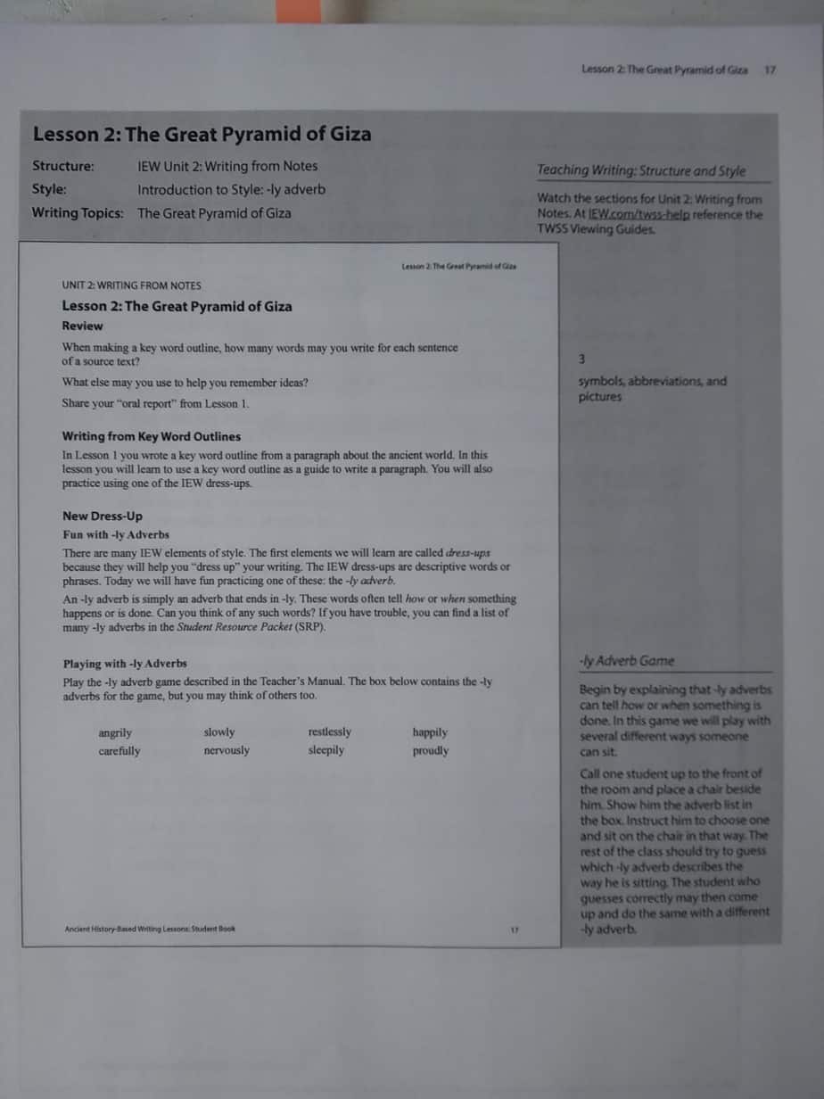 IEW Ancient History-Based Writing Lessons REVIEW - 4onemore
