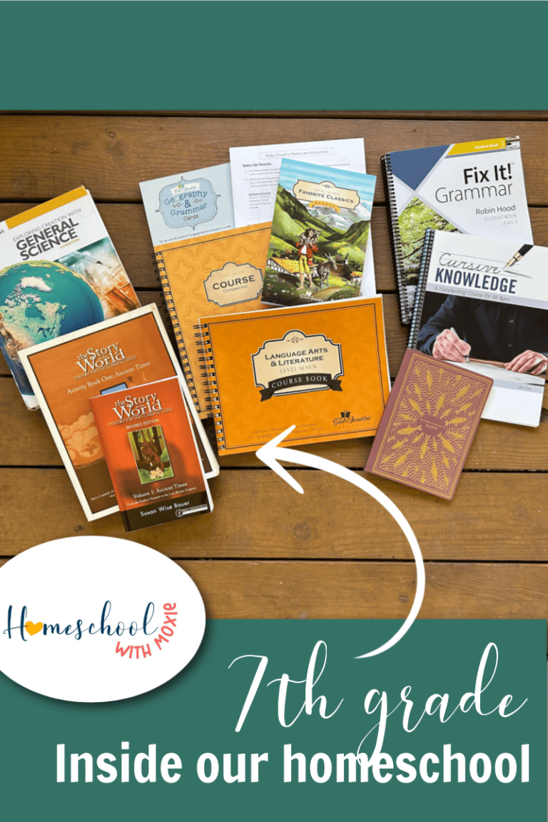 What We’re Using for 7th Grade Homeschool Curriculum in 2025 - 4onemore