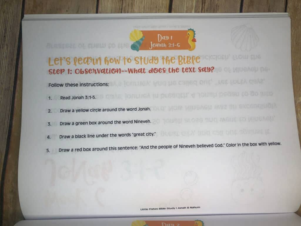 JONAH & NAHUM Little Fishes Bible Study (Grades K-4) PHYSICAL WORKBOOK ...