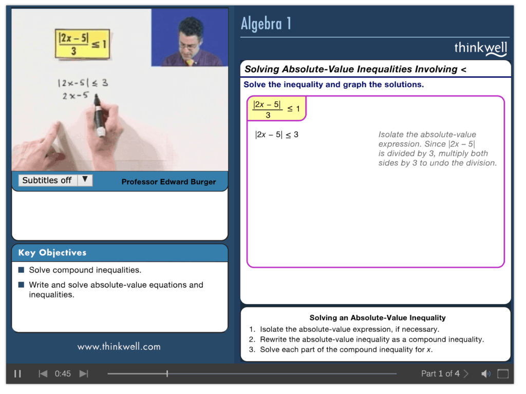 Thinkwell Homeschool High School Math REVIEW