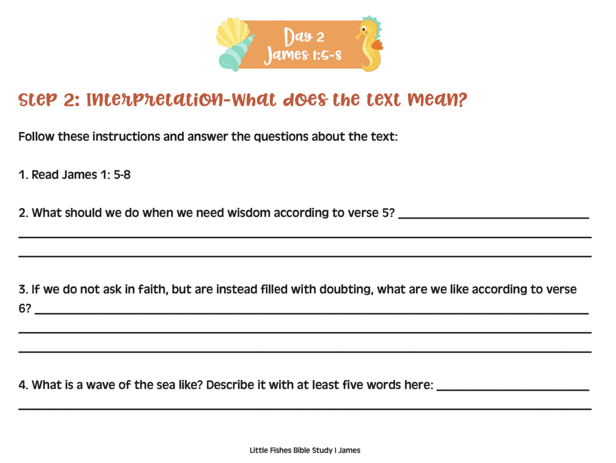 James Little Fishes Bible Study SAMPLE (Weeks 1 & 2) - 4onemore
