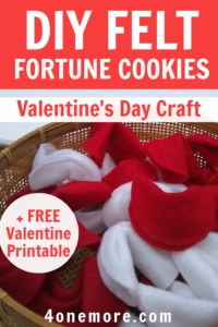 DIY Felt Fortune Cookies Valentine's Day Craft + free Valentine ...