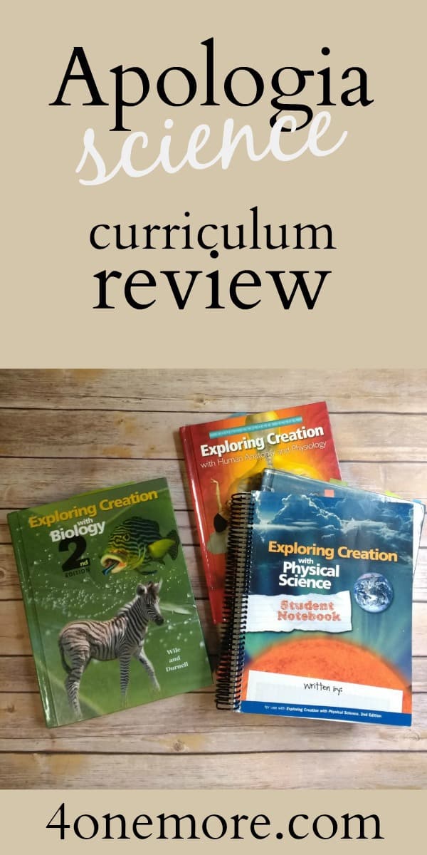 Apologia Science Curriculum Review - 4onemore