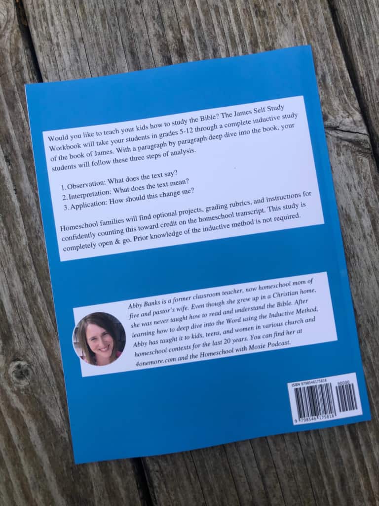 James: Self Study Workbook for Inductive Bible Study PHYSICAL WORKBOOK ...