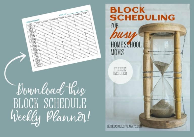 Block Schedule Weekly Planner Freebie - 4onemore