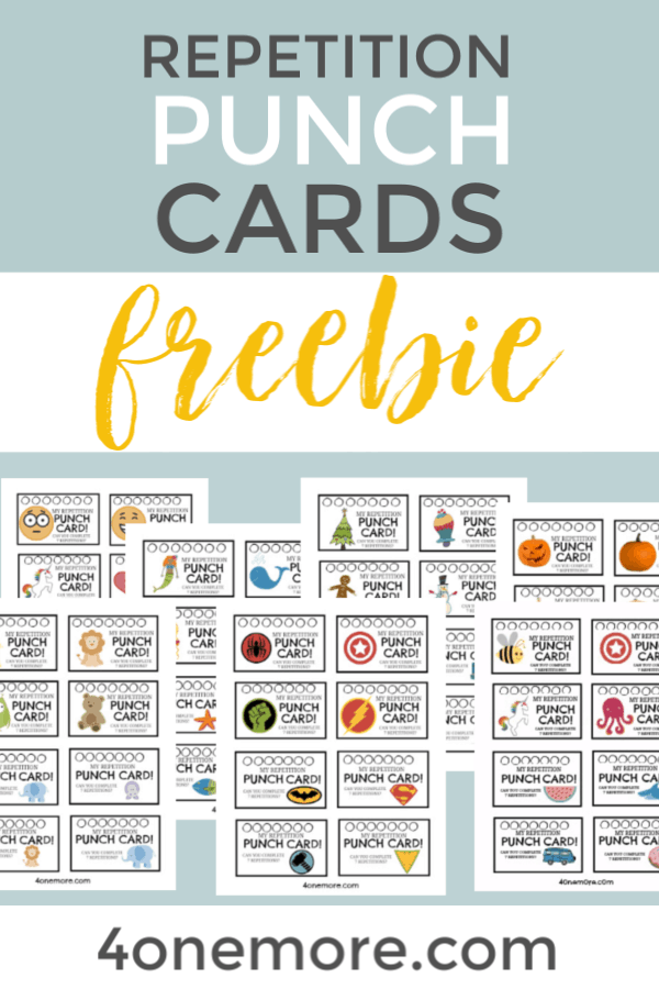 Free Repetition Punch Cards - 4onemore