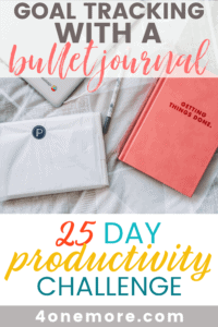 Goal Tracking with a Bullet Journal {Productivity Challenge} - 4onemore