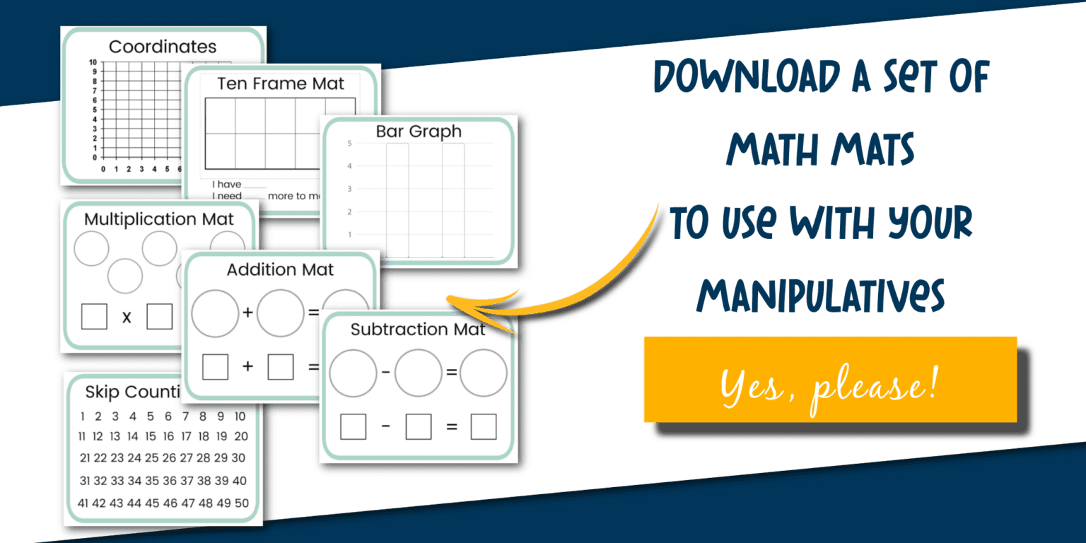 Iwako Erasers for Math Manipulatives (plus free printables)