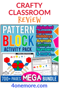 Pattern Block Activity Bundle from Crafty Classroom (Review) - 4onemore