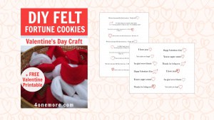 DIY Felt Fortune Cookies Valentine's Day Craft + free Valentine ...